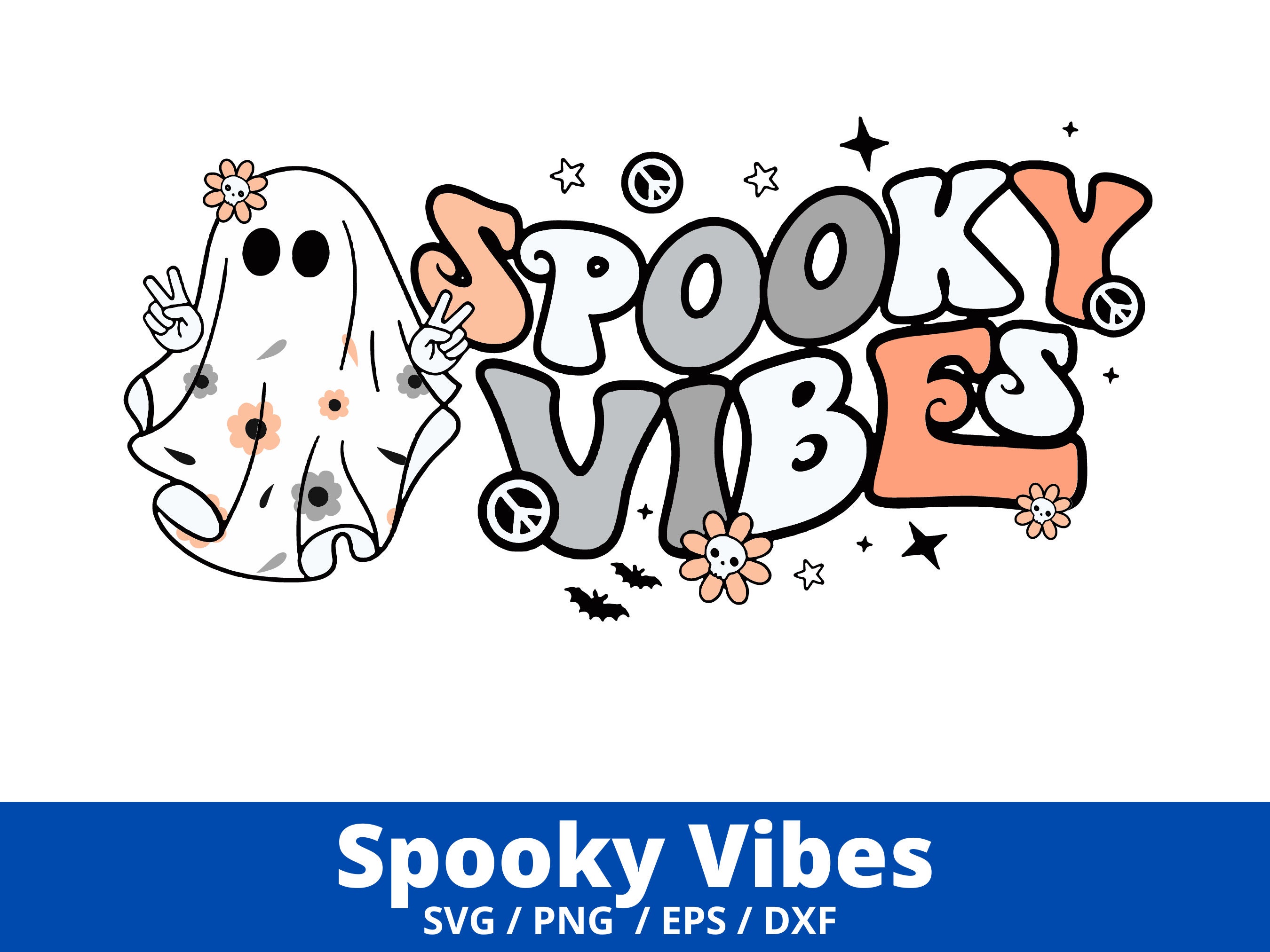 Spooky Vibes SVG Funny Shirt Design Svg Halloween Quote Svg - Etsy