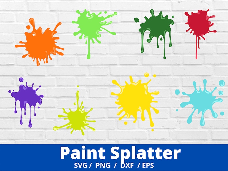 Paint Splatter Svg Paint Splats Svg Clipartvectorsplatter - Etsy