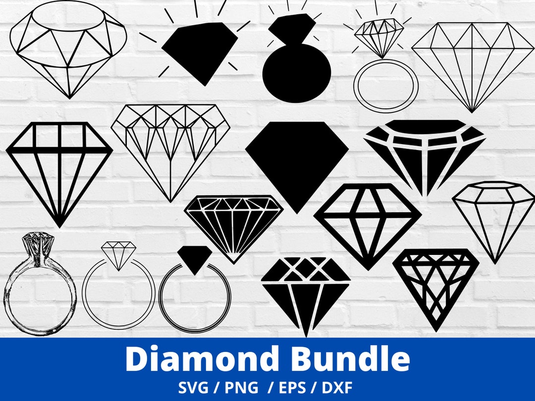 Diamond SVG Bundle,jewel Svg Bundle,jewelry,cricut,silhouette,wedding ...