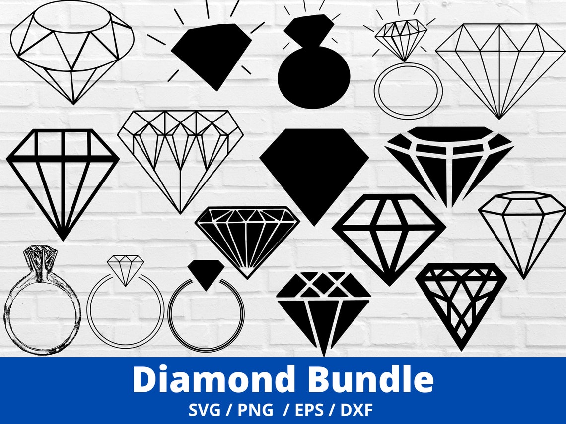 Diamond SVG Bundlejewel Svg - Etsy