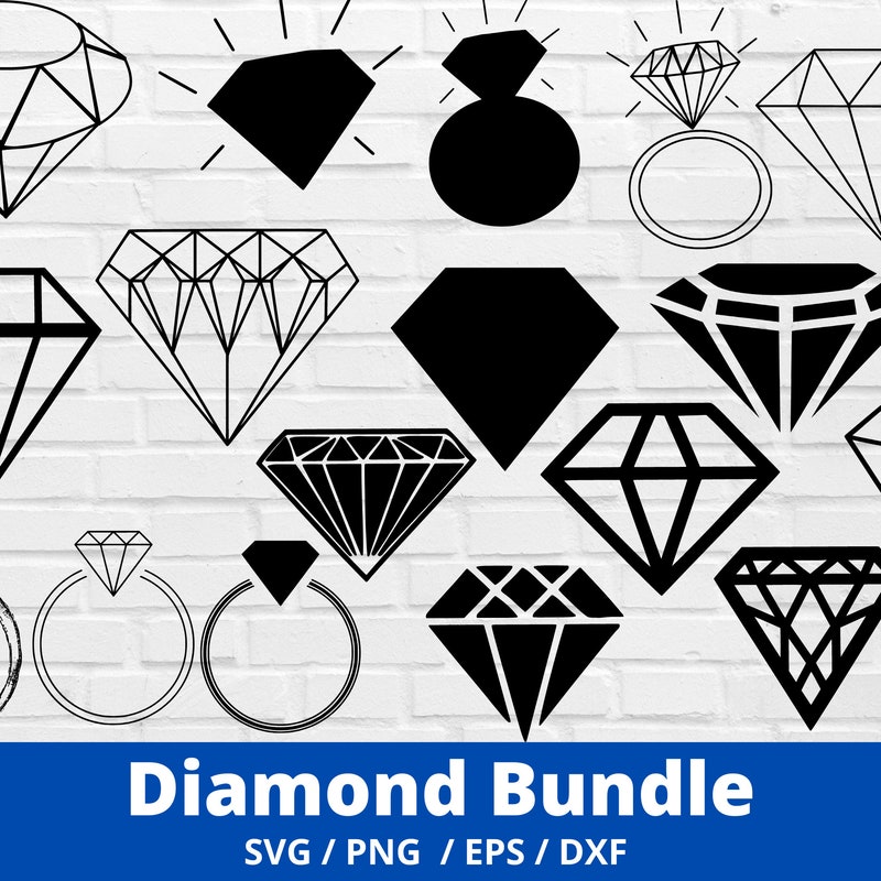Diamond Svg - Etsy