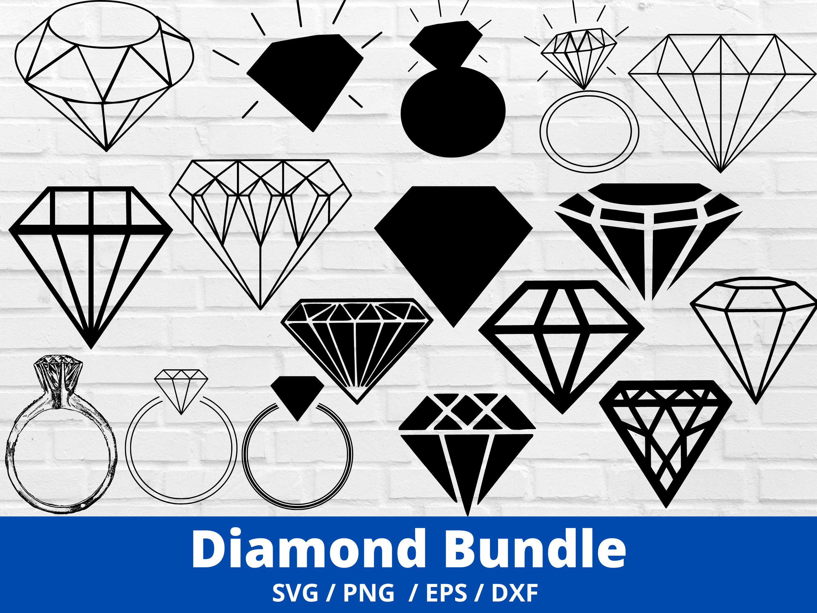 Diamond SVG Bundlejewel Svg - Etsy