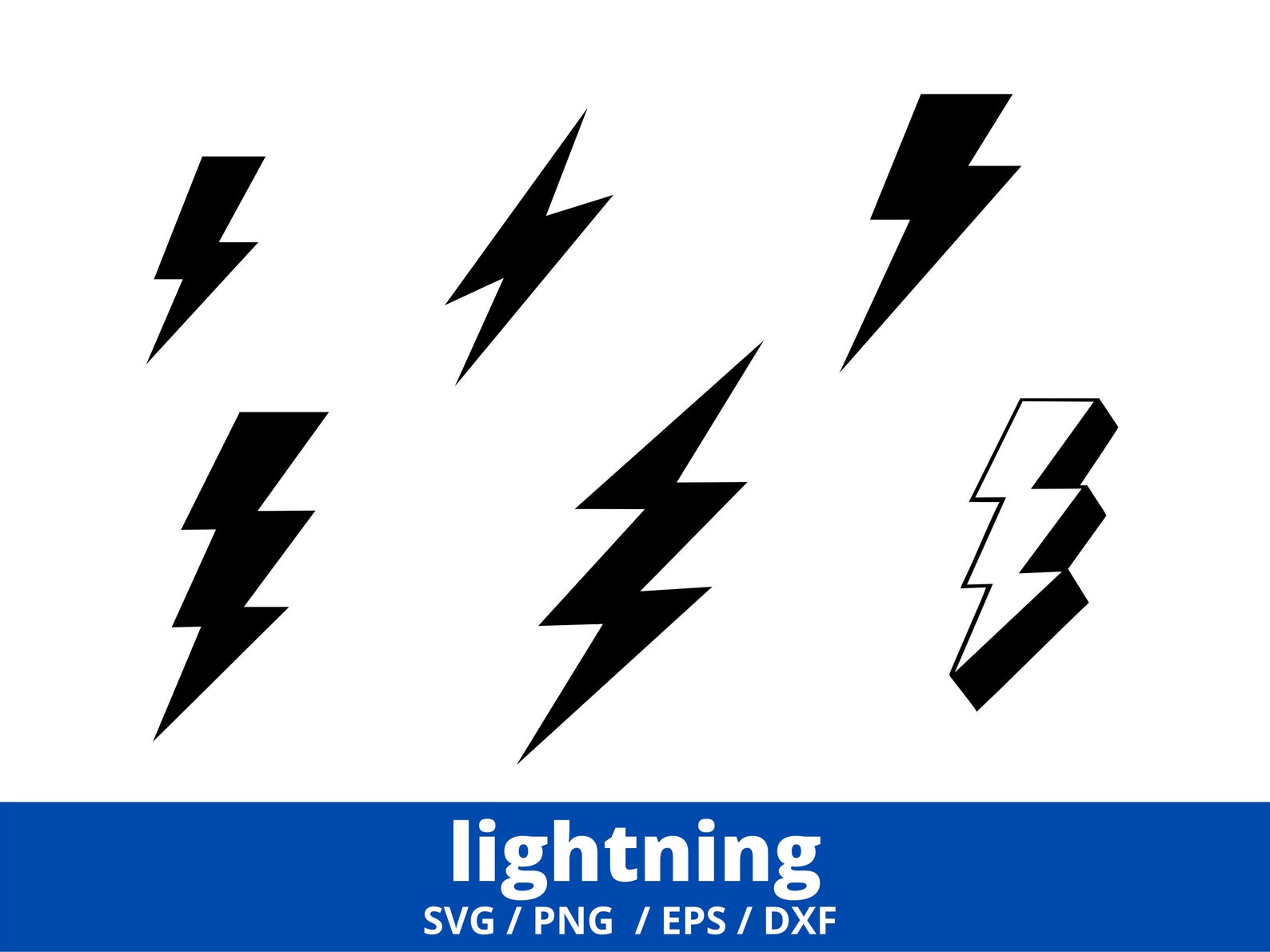 Lightning Svg Bundle, Lightning Bolt Svg, Flash Svg, Lightning Clipart ...