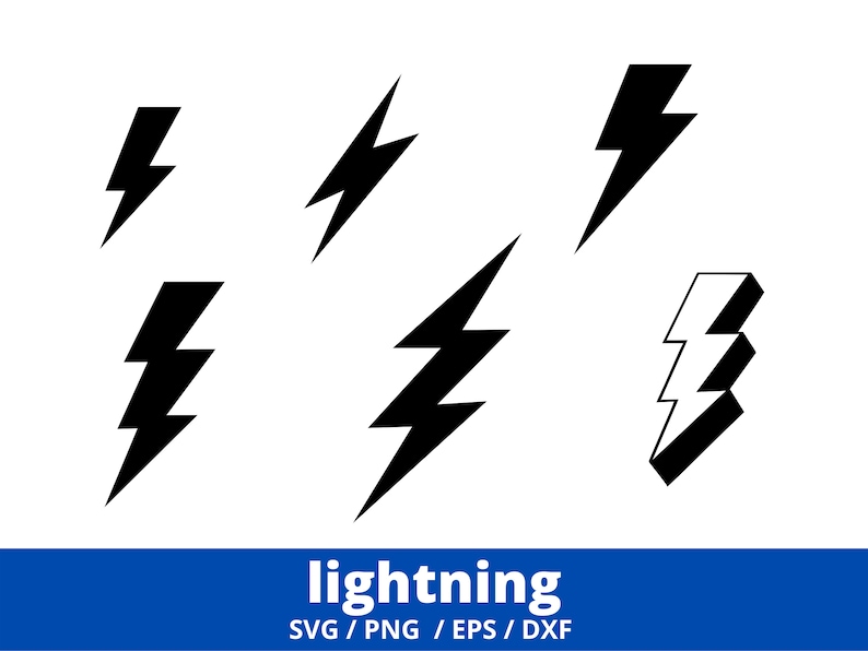 Lightning Svg Bundle, Lightning Bolt Svg, Flash Svg, Lightning Clipart ...