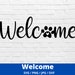 Welcome With Paw Print SVG, Welcome Svg, Paw Print Welcome SVG, Dog ...