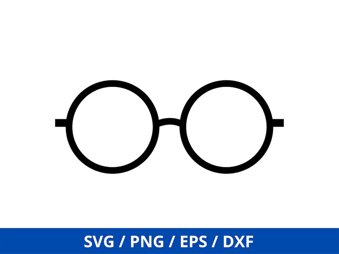 Round Glasses SVG, Eye Glasses Cut Files, Eyeglasses Silhouette, Frames ...