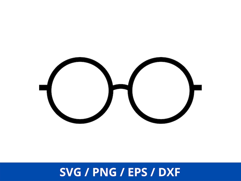 Round Glasses SVG, Eye Glasses Cut Files, Eyeglasses Silhouette, Frames ...