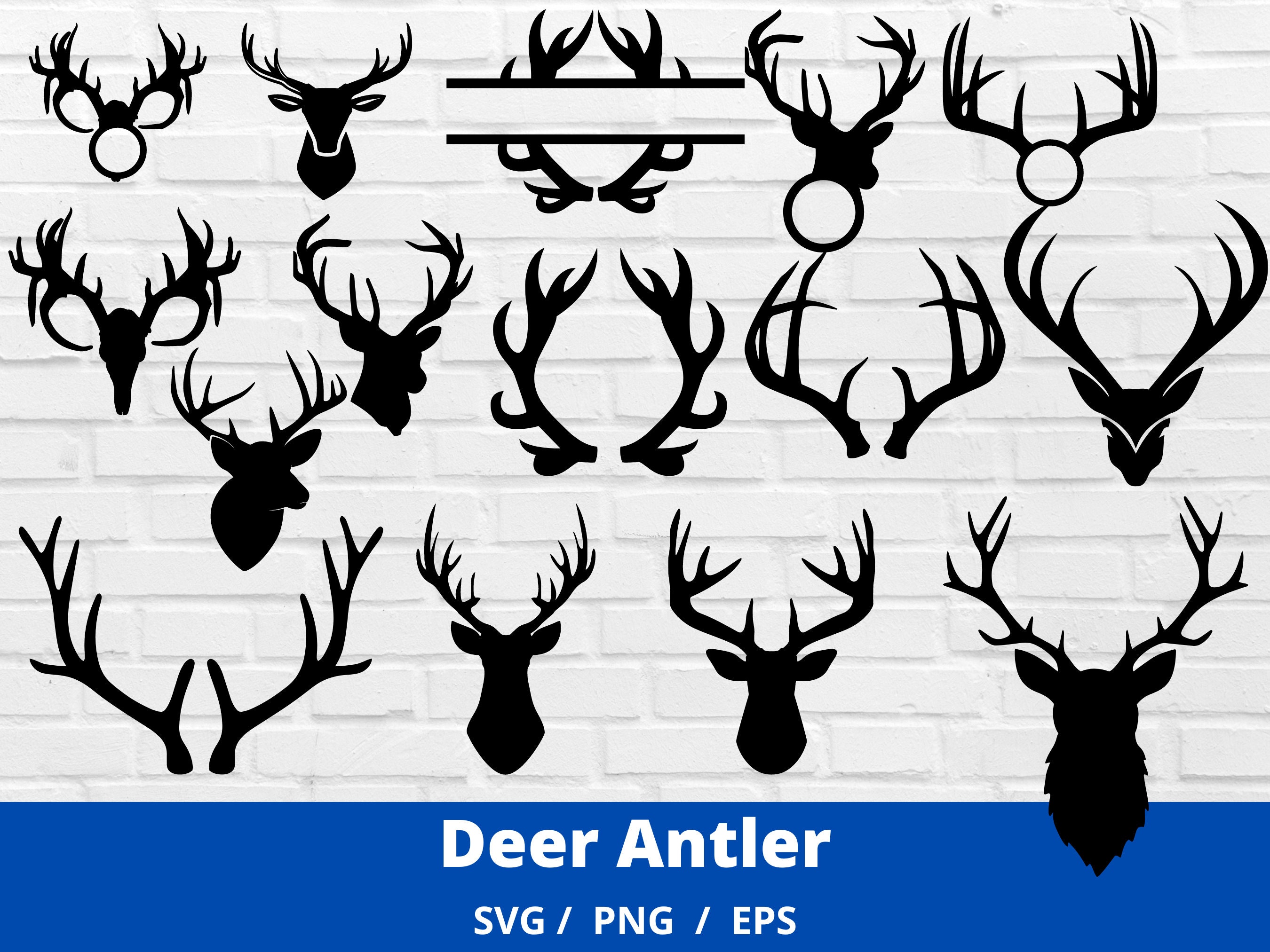 Deer And Antlers Svg Bundle Deer Svg File Deer Antlers Horns Etsy Australia