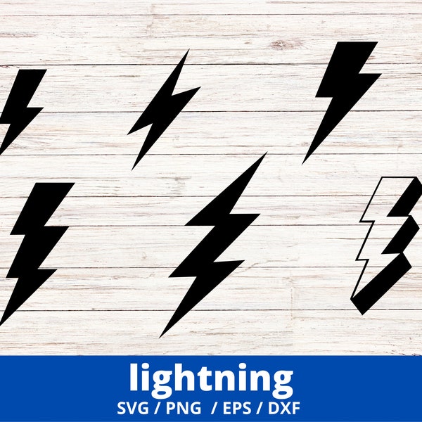 Lightning Svg - Etsy