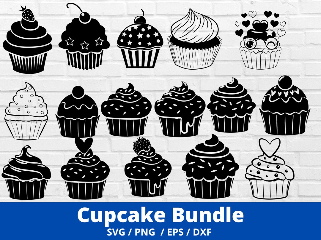 Muffin Svg Bundle,cup Cake Svg Bundle,dxf,muffin Cut File,bakery ...