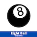 8 Ball Pool Billiard Ball Svg File, 8 Ball Billiard Ball Cut File, 8 ...