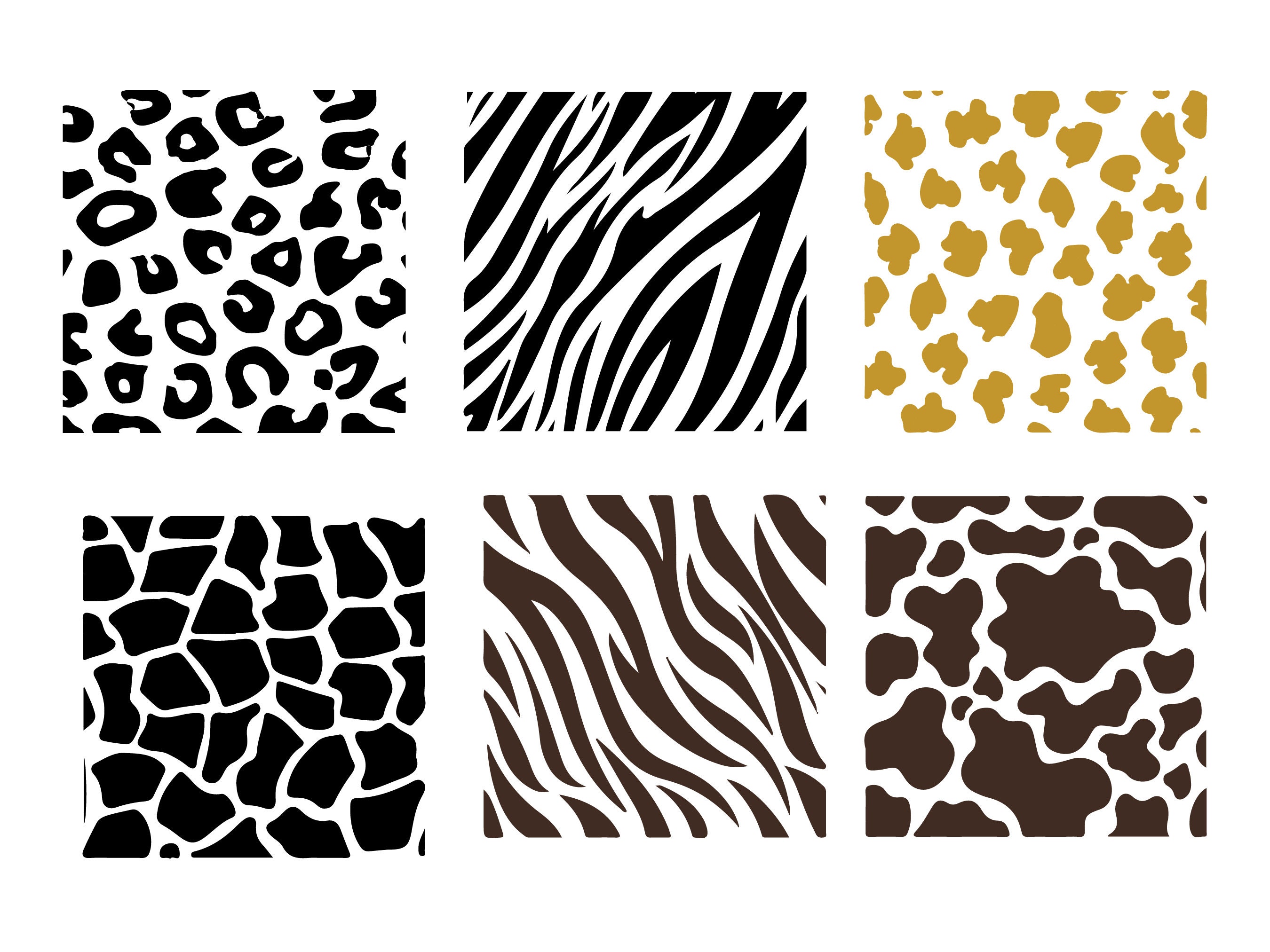 Animal Print Svg Bundle 25 Animal Prints Leopard Print Svg - Etsy