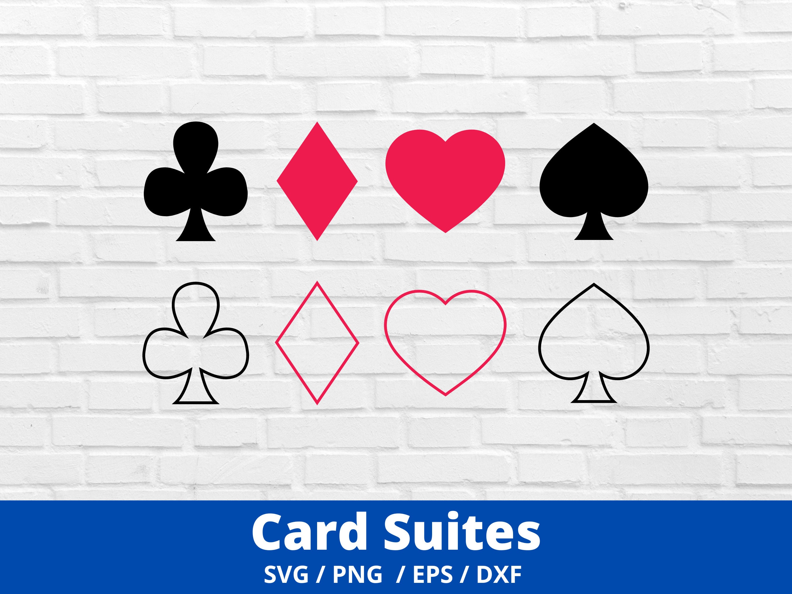 Card Suits SVG Bundleplaying Card - Etsy