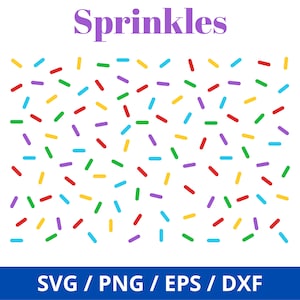 Sprinkle Pattern Svg,confetti, Sprinkles Svg, Bakery,dxf,donuts,cookie ...