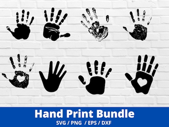Hand Print SVG Bundlehand Printshand Print Pngcut - Etsy