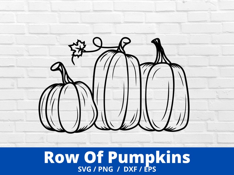 Pumpkin SVG Row of Pumpkins SVG Pumpkins Cut File - Etsy