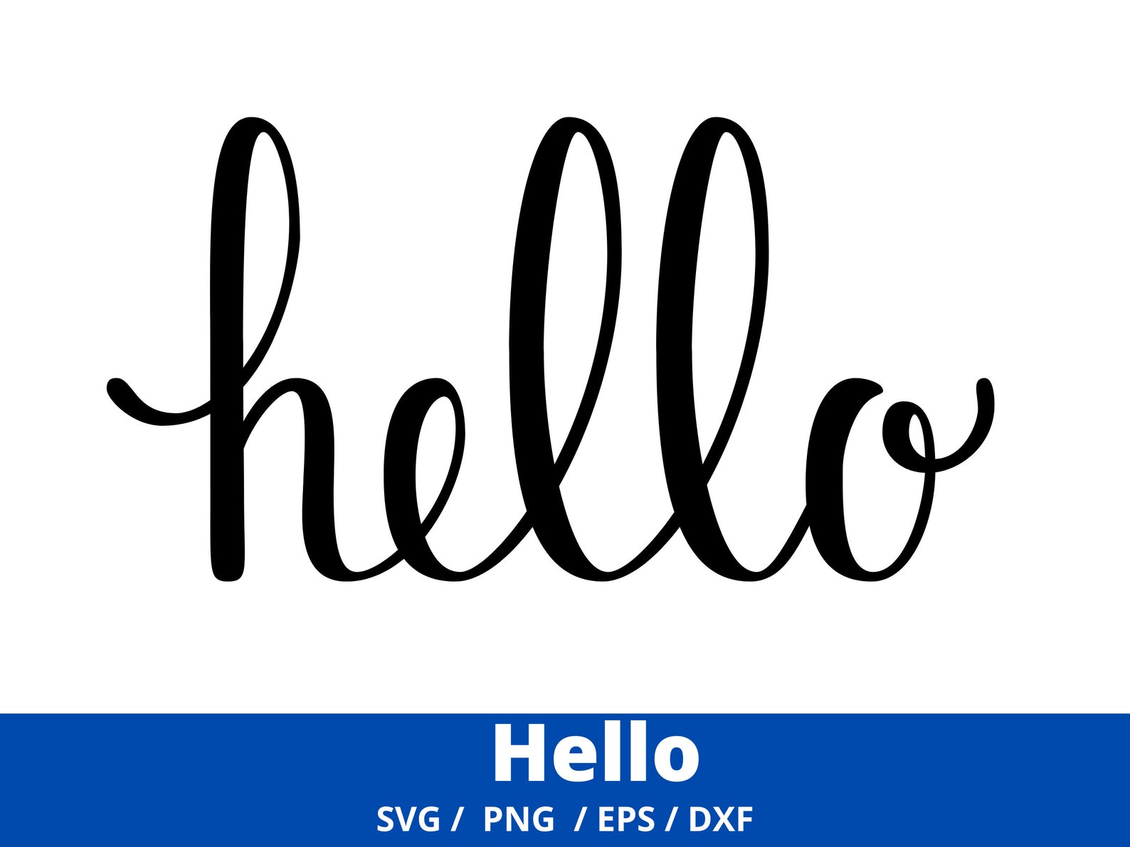 Hello SVG Hello PNG Hellow DXF Hello Cut File Hand - Etsy