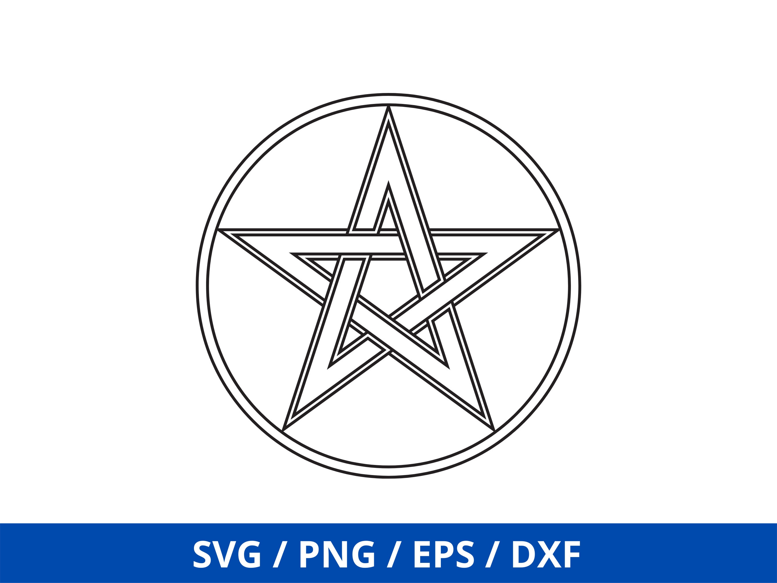 Pentagram SVG, Pentagram Cut File, Star Pentagram Vector, Pentagram ...