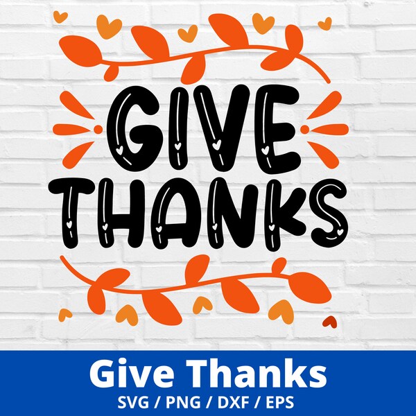 Give Thanks Clip Art - Etsy