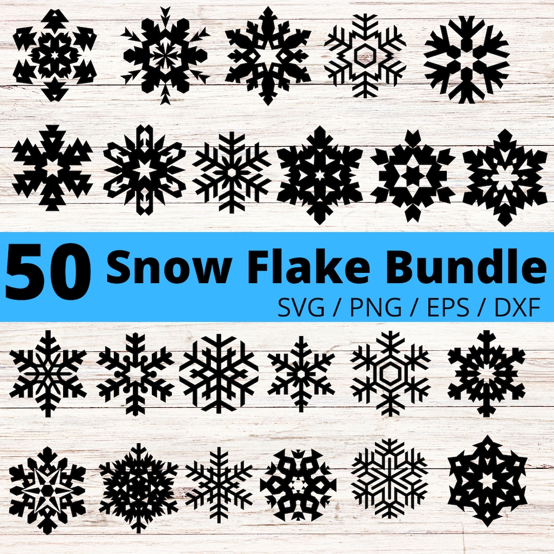 Snowflake Svg Bundle, Snow Flake Png, Cut File, Christmas Clipart, Snow ...