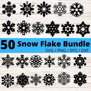 Snowflake Svg Bundle, Snow Flake Png, Cut File, Christmas Clipart, Snow ...
