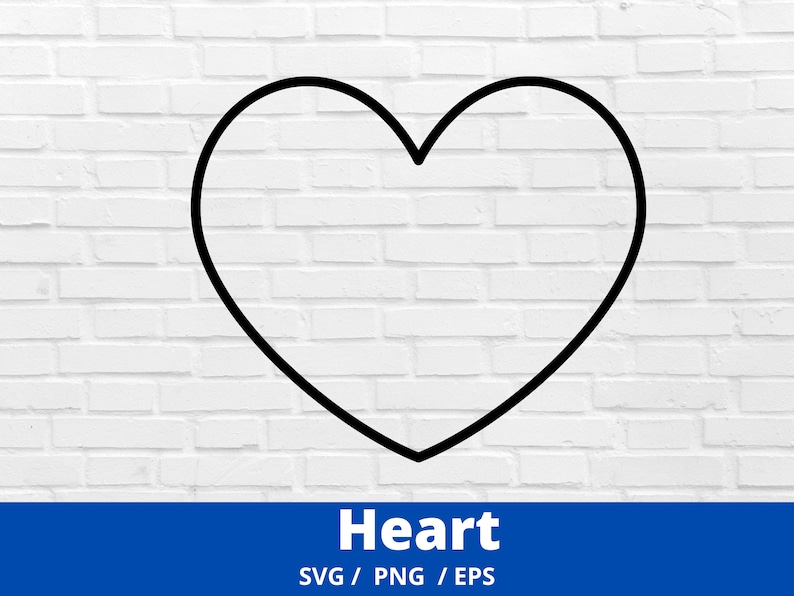 Herz Umriss SVG, Herz SVG, Grundlegende Herz SVG, Liebe Herz, Herz ...