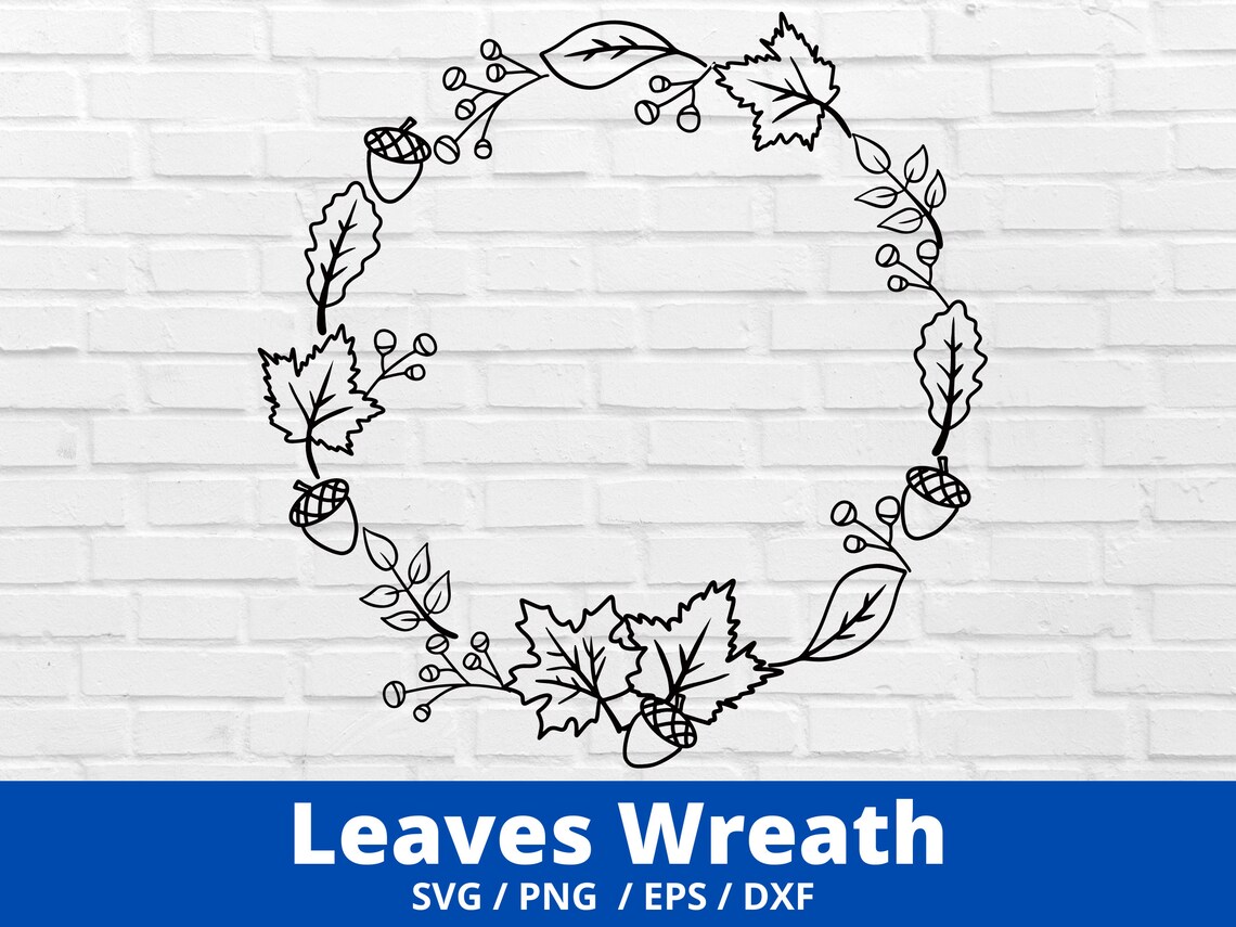 Wreath SVG Cut File Fall Wreath Flourish Svg for Cricut & - Etsy