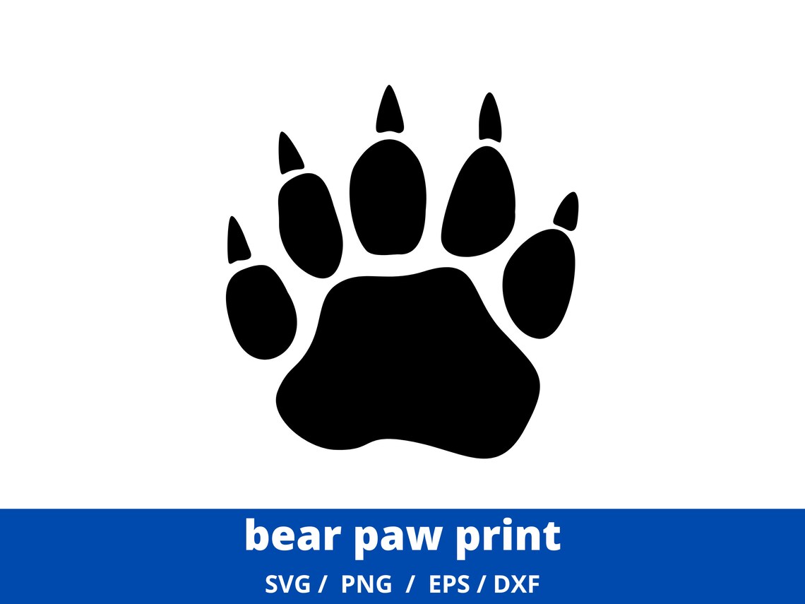 Bear Paw Print SVG Paw Print Svg School SVG Teacher SVG - Etsy