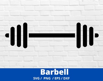 Barbell, Instant Digital Download, Svg, Png, Pdf, and Eps Files ...