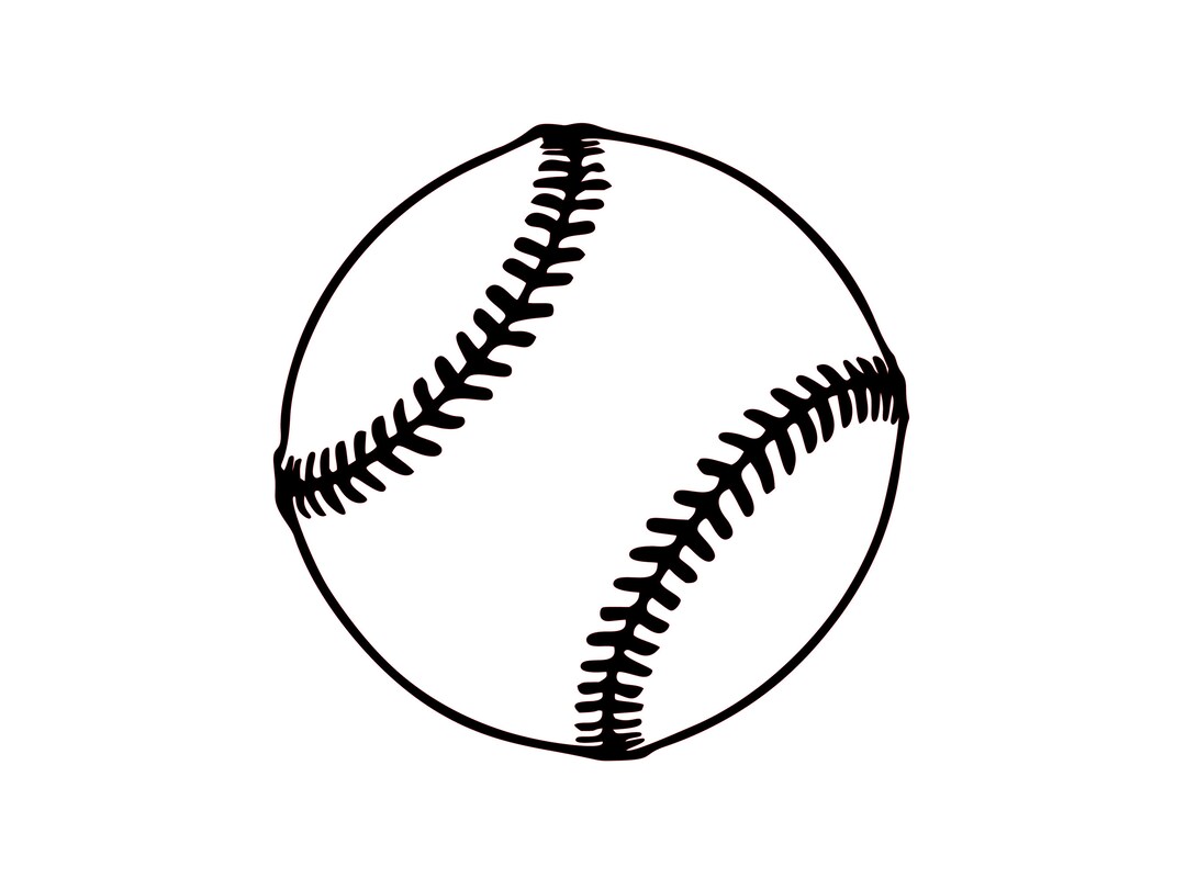 Baseball Outline Svg, Baseball Svg, Baseball Outline Cut File, Baseball ...