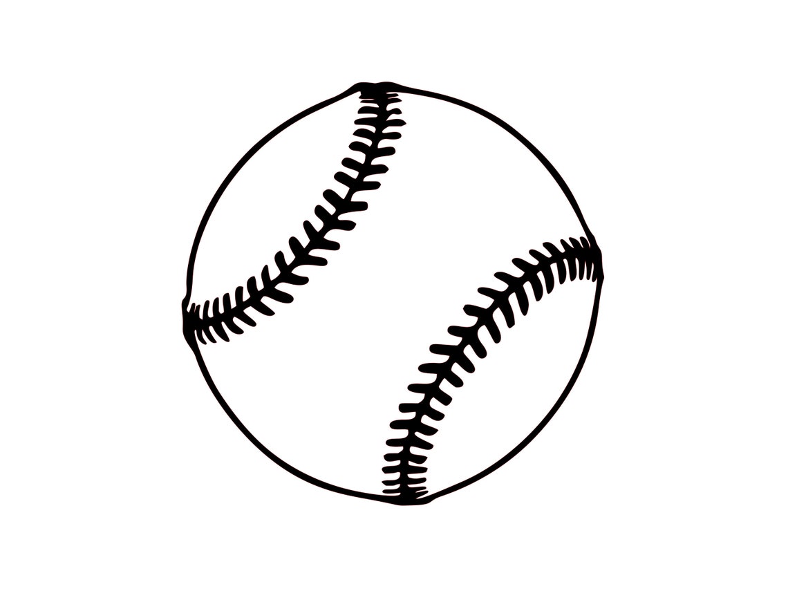 Baseball Outline Svg Baseball Svg Baseball Outline Cut File - Etsy