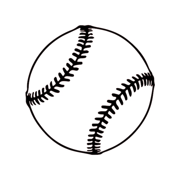 Baseball Outline Svg - Etsy