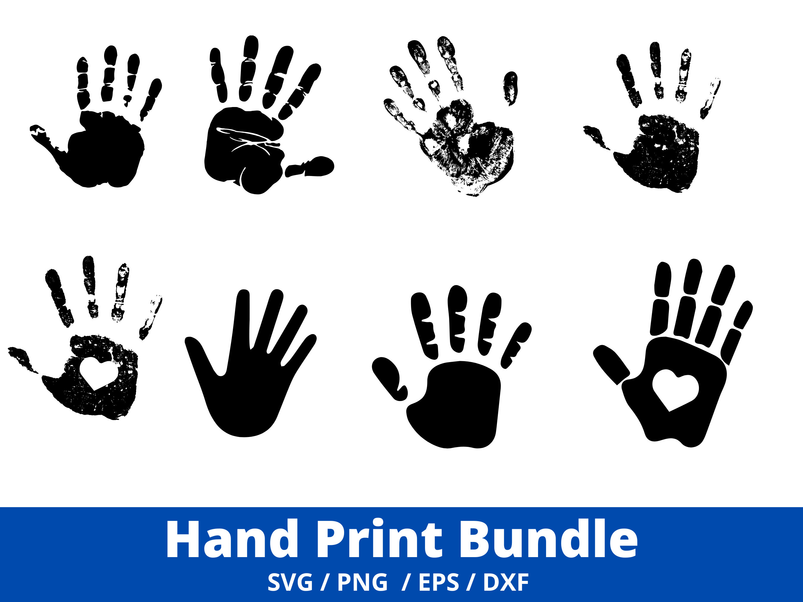 Hand Print SVG Bundlehand Printshand Print Pngcut - Etsy