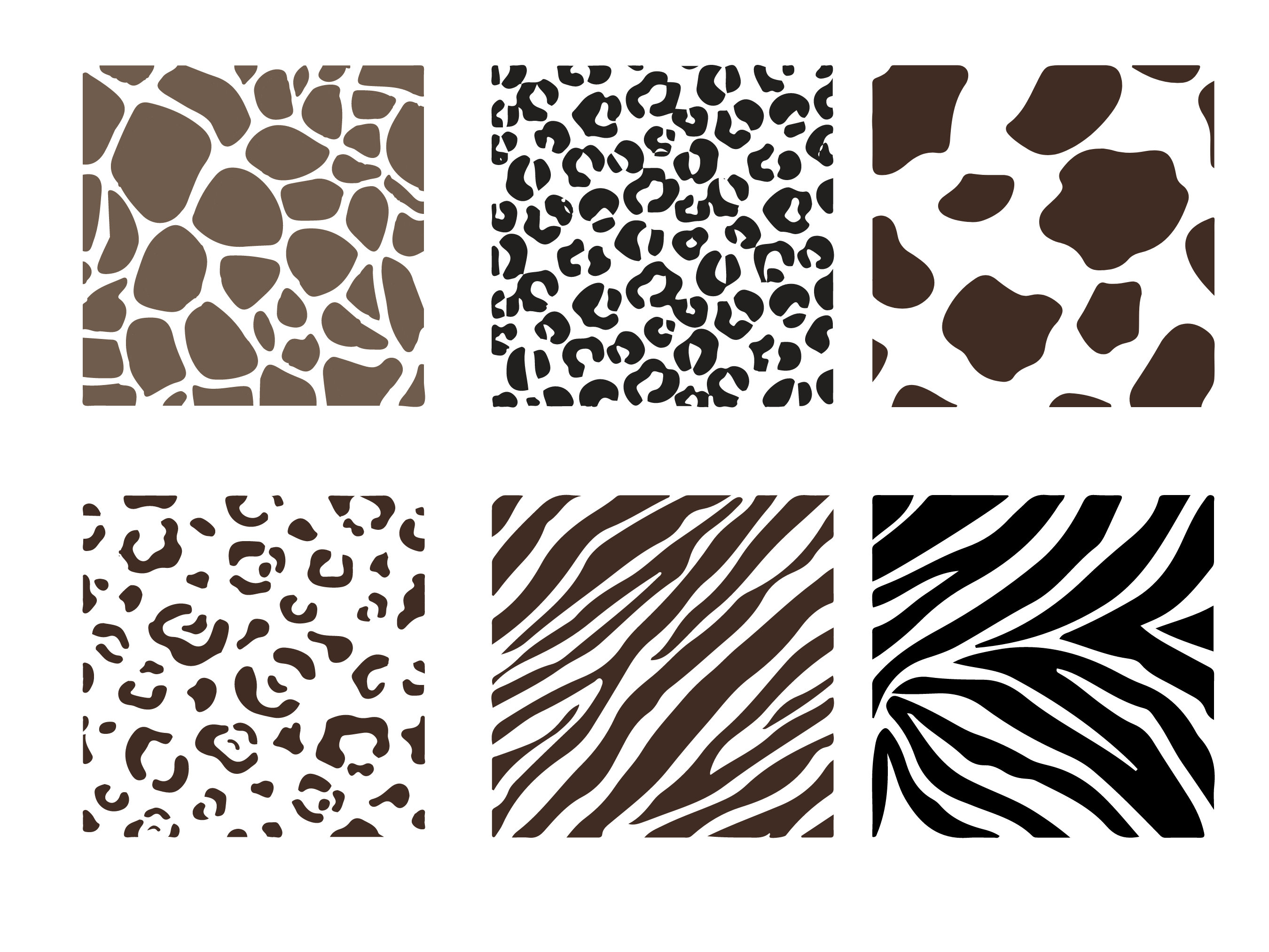 Animal Print Svg Bundle, 25 Animal Prints, Leopard Print Svg, Cheetah ...