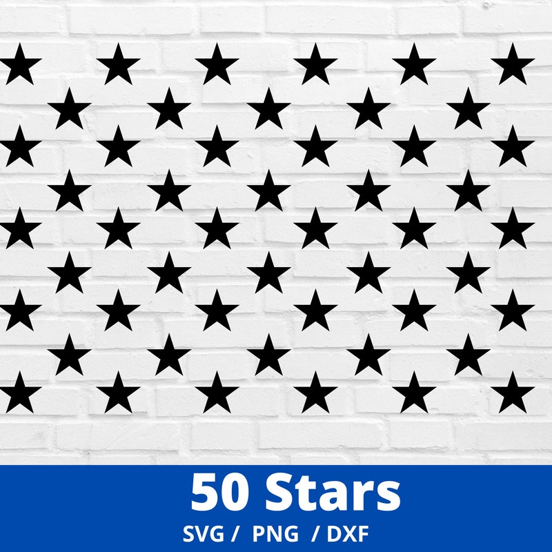 50 Stars Svg - Etsy
