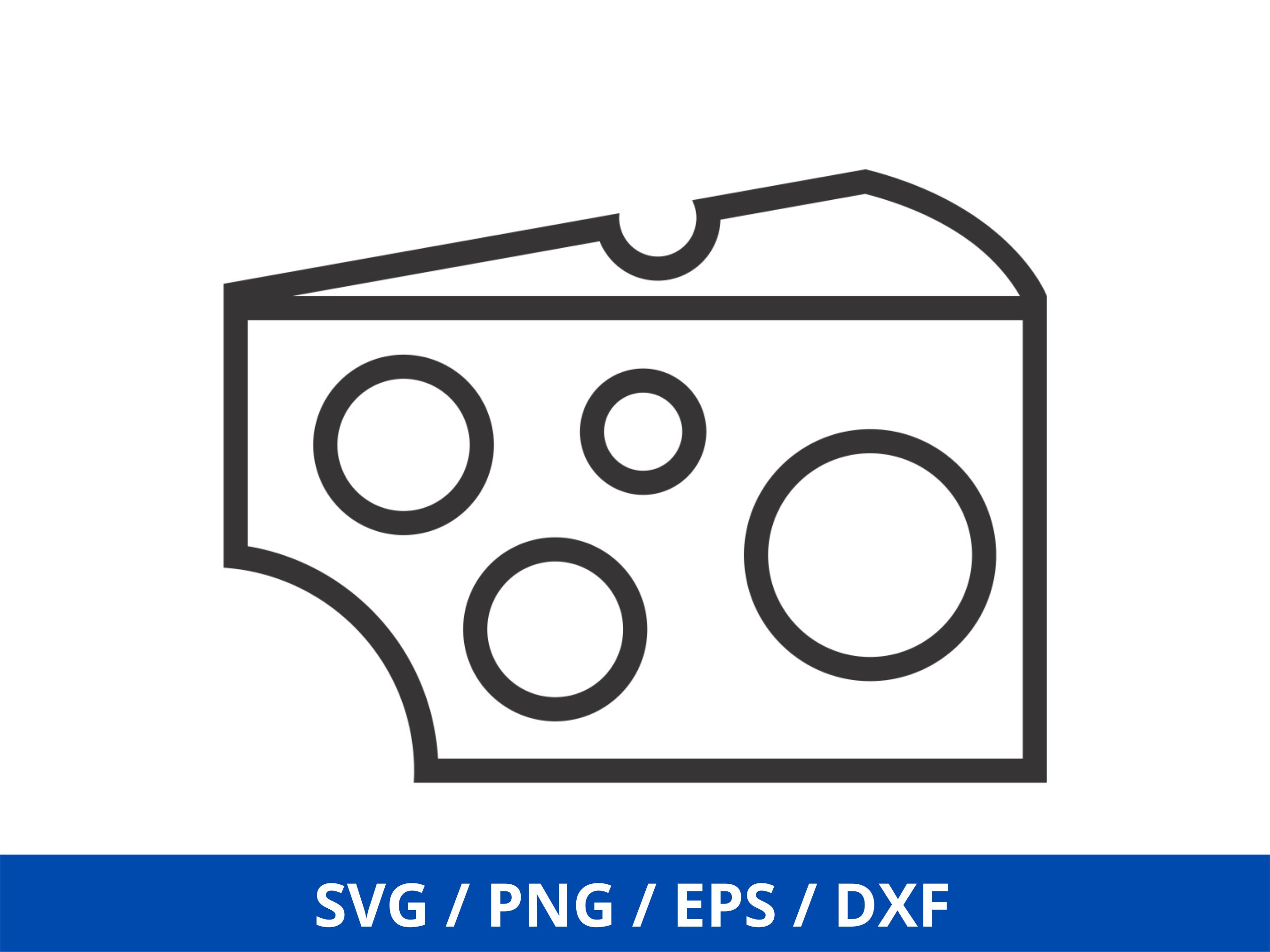 Cheese SVG Files, Cheese Wedge Slice SVG Cut Files, Cheese Outline ...