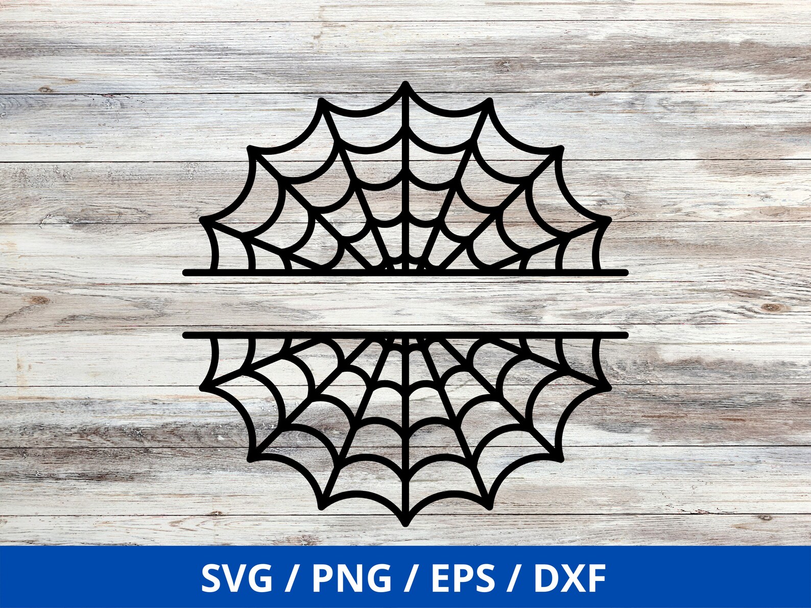 Spiderweb Split Monogram Frame Svg Halloween SVG Vector - Etsy
