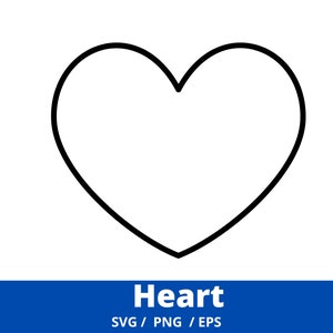 Heart Outline Svg, Heart Svg, Basic Heart Svg, Love Svg, Heart Cut File ...