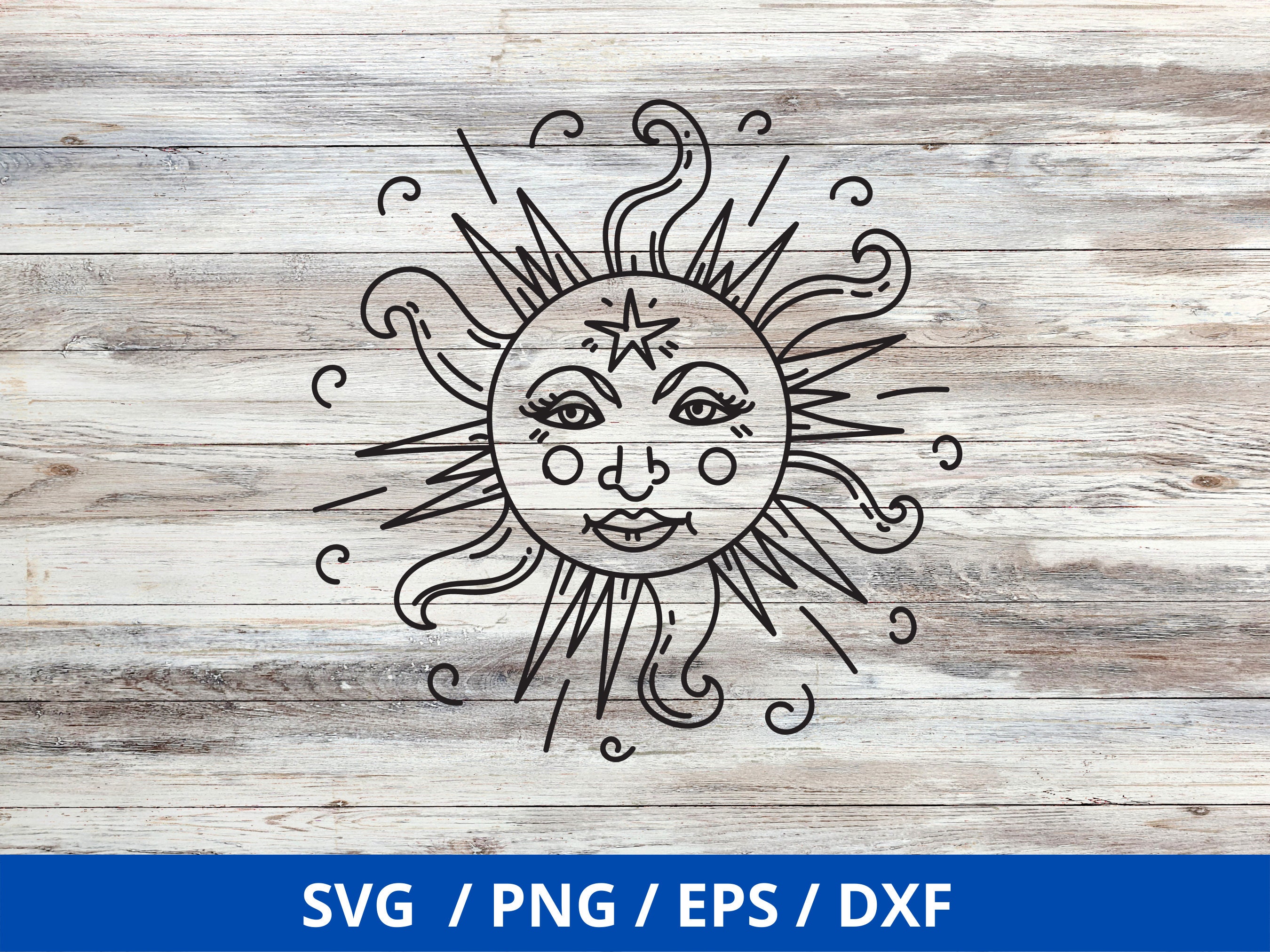 Sun SVG Sun Cut File Sun Clipart Sunshine Svg Summer Svg - Etsy