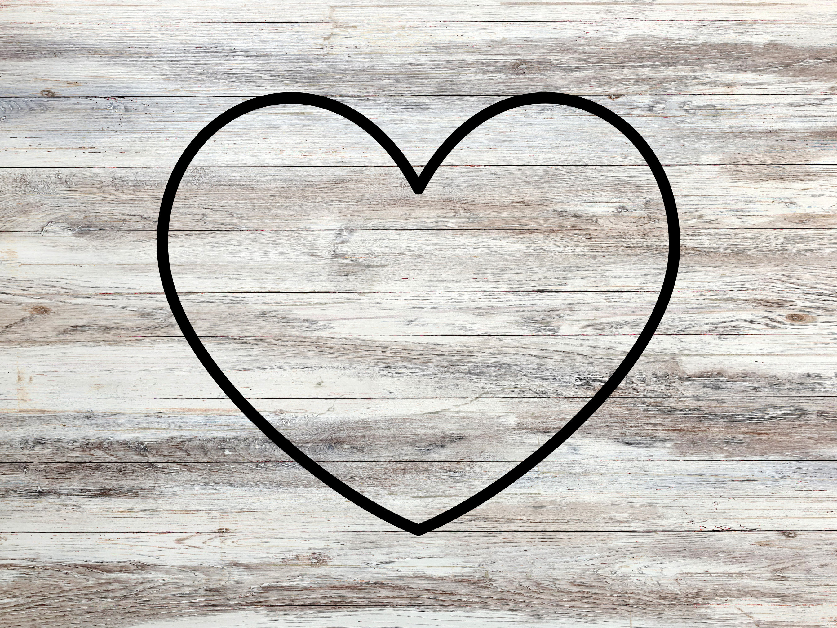 Rustic Heart Outline