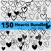 Heart Svg Bundle Heart Svg Hand Drawn Heart Svg Open Heart - Etsy