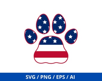 American Flag Dog Svg - Etsy