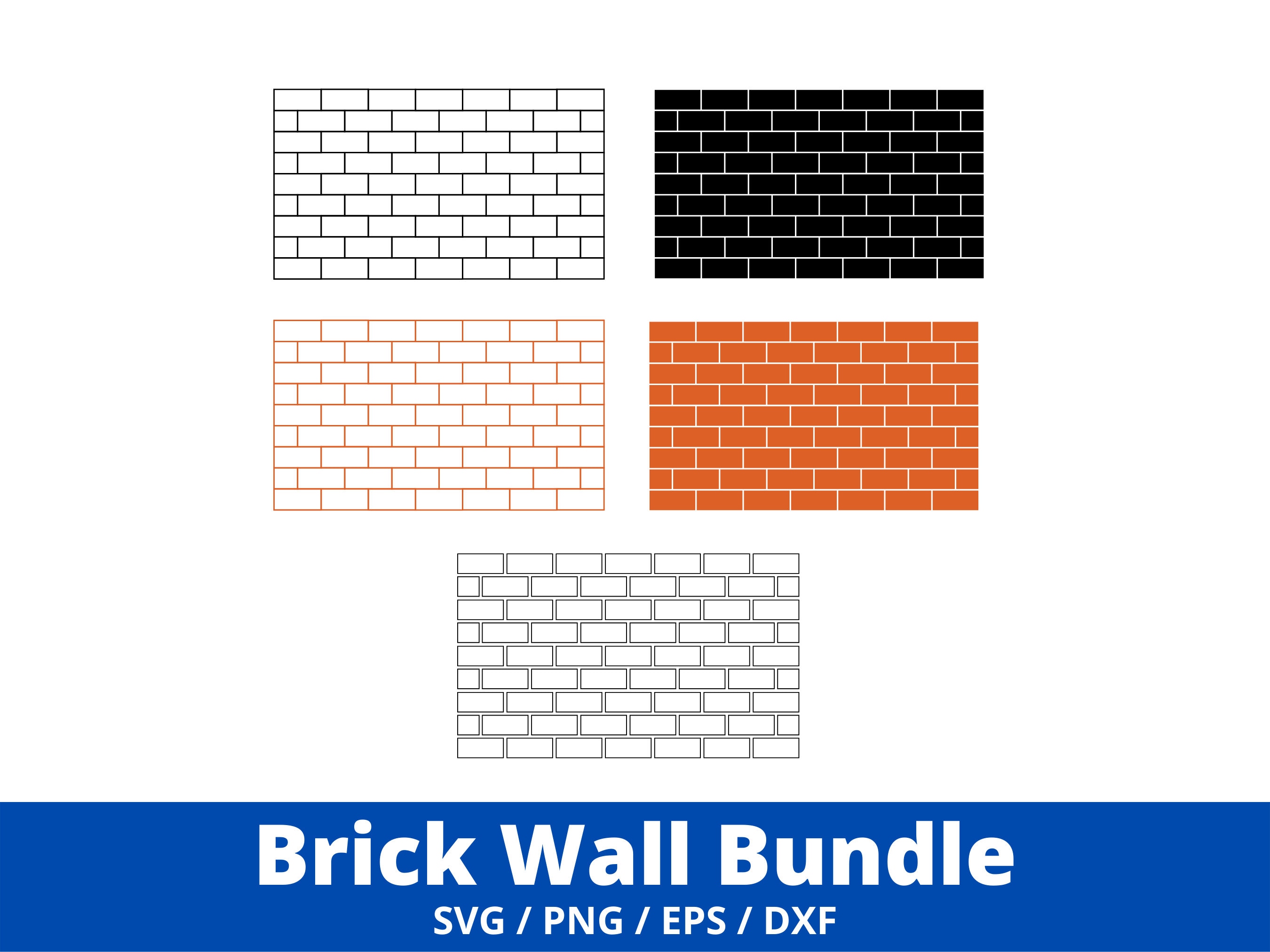 Brick Wall SVG Bundle Brick Wall Pattern Cut Files Brick - Etsy Australia
