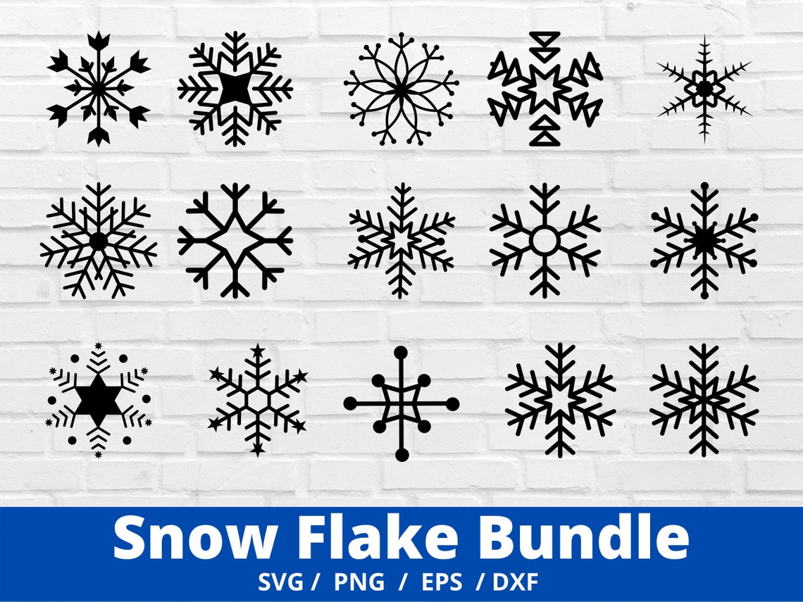 Snowflake Svg Bundle Flake Winter Svg Christmas Svg Winter - Etsy