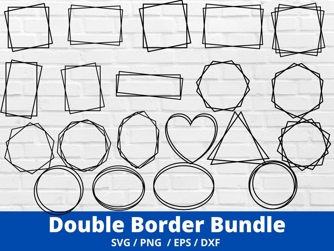 Double Frame SVG Bundlesquare Frame Bundledouble - Etsy