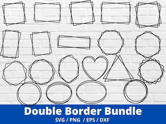 Double Frame SVG Bundlesquare Frame Bundledouble - Etsy