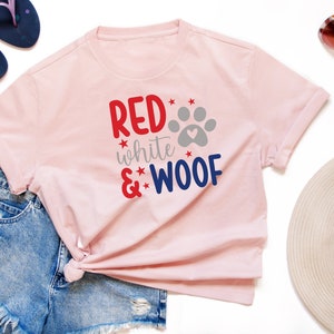 Red White and Woof Svg, 4th of July Svg, Paw Print Svg, Red White Svg ...