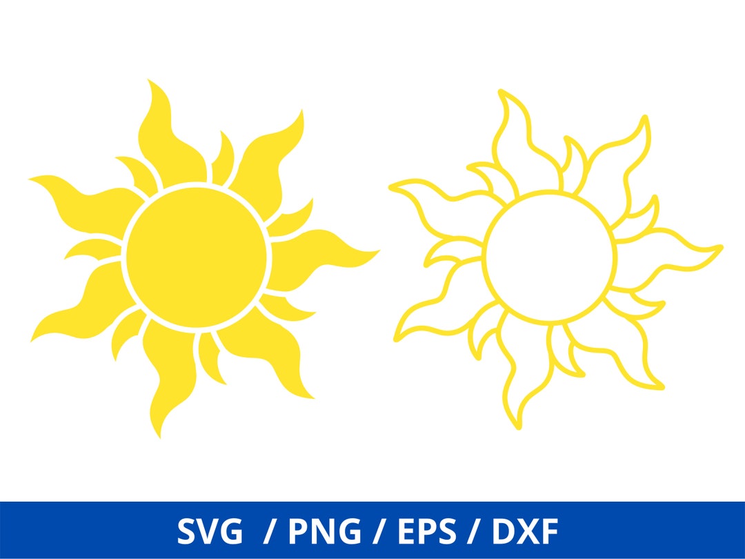 Sun Svg Sun Cut File Sun Clipart Sunshine Svg Summer Svg Digital