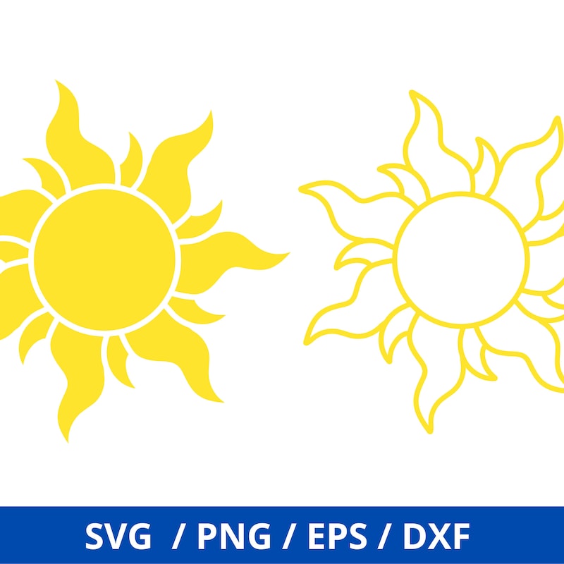 Tangled Sun and Flower - Etsy