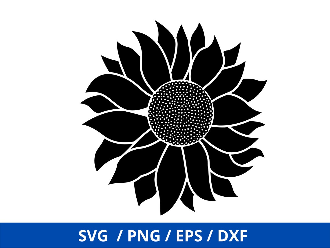 Sunflower SVG, Sunflower Monogram SVG, Monogram Svg, Half Sunflower Svg ...